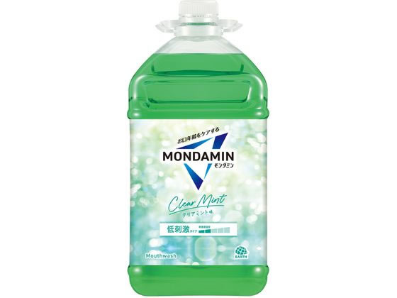 【商品説明】●お口年齢をケアする洗口液モンダミン。●「モンダミン　クリアミント」のつめかえ用マウスウォッシュ（洗口液）。大容量3Lタイプ。●ごっそり洗えてお口美活！透明感のある息続く。毎日の口臭予防（口臭防止）におすすめのマウスウオッシュ。...