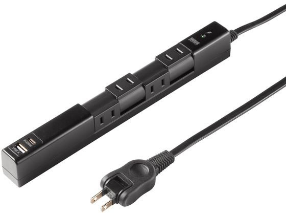 【商品説明】差込口が180度回転し、充電器やACアダプタ同士が干渉せずに使える多機能タップ。4個口のACコンセントに加え、USB　Type−Cポート（最大20W　PD対応）とUSB−Aポートを搭載し、同時使用時は合計15Wで充電可能です。A...