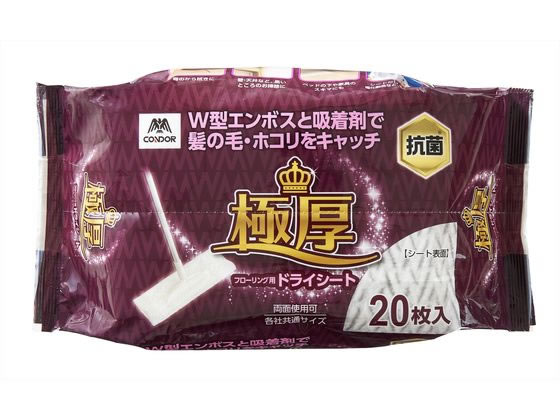 【商品説明】W型エンボスと吸着剤で髪の毛・ホコリをキャッチ。●畳のから拭きに●壁・天井など、高いところのお掃除に●ベッドの下や家具のスキマにも●シートだけを使って電化製品のお手入れに●両面使用可能●各社共通サイズ。各社のフローリングワイパー...