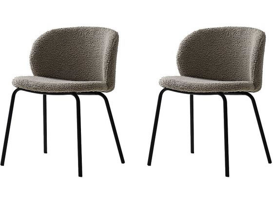 【商品説明】やわらかな曲線が美しい、ダイニングチェア『Kerin（カリン）』。光の角度によって表情を変えるブークレ生地が、空間に上質な印象を与えます。身体を包み込む背もたれとゆったりとした座面が、長く座っても疲れにくい、快適な座り心地を実現...