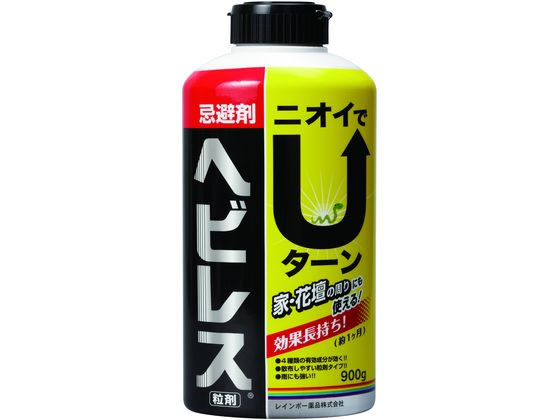 【仕様】●容量：900g【備考】※メーカーの都合により、パッケージ・仕様等は予告なく変更になる場合がございます。【検索用キーワード】レインボー薬品　ヘビレス　900g　R408MR特殊な臭いでヘビ、トカゲなどが家の敷地内に近寄るのを防ぐ。