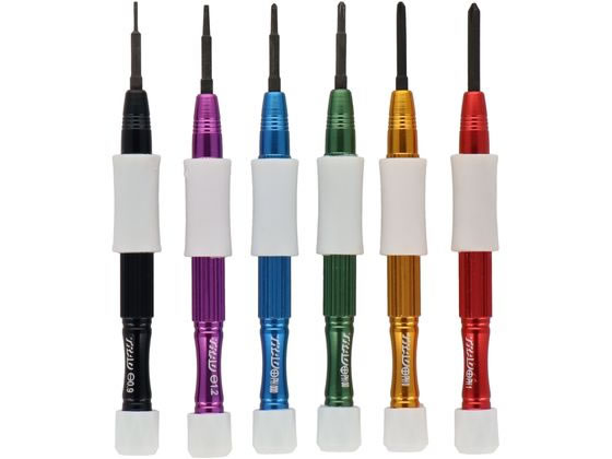 【仕様】●ケースサイズ：H152×W105×D24mm●重量：150g●セット内容：−0．9／−1．2／＋000／＋00／＋0／＋1●材質：ドライバー：アルミ＋PP＋TPR、ビット：S2（黒染）、ケース：AS＋ABS【備考】※メーカーの都合...