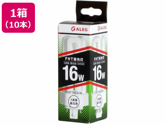 【商品説明】コンパクト形蛍光灯　FHT16形　3波長　昼白色。安心の10本パック【仕様】●型番：FHT16EXN●ランプ色：昼白色（5000K）●定格消費電力：16W●口金：GX24q−2●サイズ：長さ116×管径12．5mm●定格平均寿命...