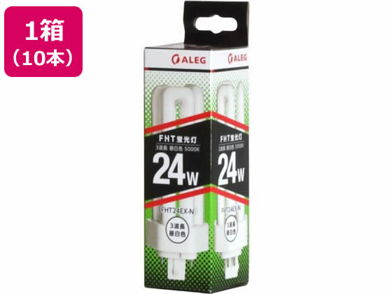 【商品説明】コンパクト形蛍光灯　FHT24形　3波長　昼白色。安心の10本パック【仕様】●型番：FHT24EXN●ランプ色：昼白色（5000K）●定格消費電力：24W●口金：GX24q−3●サイズ：長さ139×管径12．5mm●定格平均寿命...