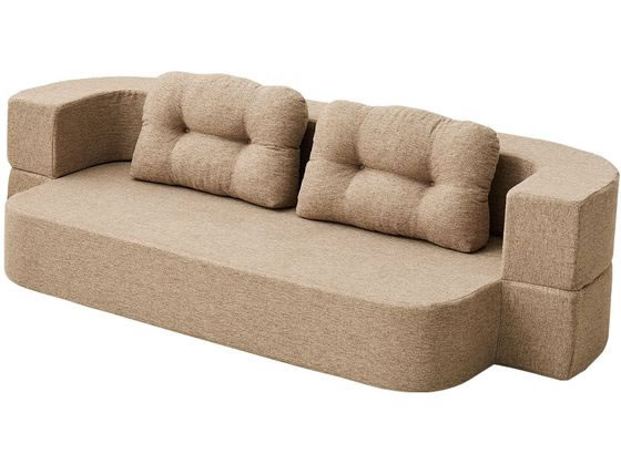 【商品説明】ウレタンの絶妙な弾力と柔らかさで、座り心地も寝心地も抜群！ソファにもベッドにもなる2WAYデザインで、ワンルームやひとり暮らしのリラックスタイムにぴったりのアイテムです。【仕様】●カラー：ベージュ●サイズ：本体ソファ時（約）幅1...