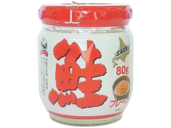 【商品説明】北海道オホーツク海産の秋鮭を使用し、大豆たんぱくや合成着色料を使用しないで鮭本来の風味を活かした鮭フレークです。フレークタイプですので、お弁当・パスタ・炒飯・卵焼き等様々な場面でご利用いただけます。【仕様】●内容量：80g【備考...