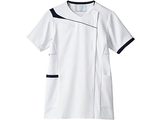 【商品説明】肩口スナップで着脱しやすく、ストラップ保持機能や内ポケット、脇下通気など実用性抜群。バイカラーのアシンメトリーなデザインが特徴です。適度なハリと伸縮性で、綺麗なシルエットを保ちつつ動きにフィット。制菌・透け防止・吸汗・制電・防汚...