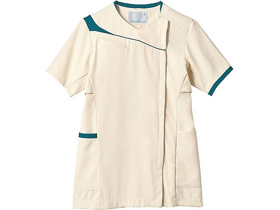 【商品説明】肩口スナップで着脱しやすく、ストラップ保持機能や内ポケット、脇下通気など実用性抜群。バイカラーのアシンメトリーなデザインが特徴です。適度なハリと伸縮性で、綺麗なシルエットを保ちつつ動きにフィット。制菌・透け防止・吸汗・制電・防汚...