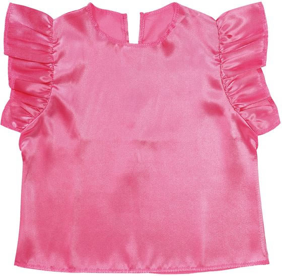 【商品説明】光沢サテン×フリル袖でキュートに決まる！フリル袖のサテンシャツ！大人気の衣装ベースシリーズのフリル袖サテンシャツです。光沢感のあるソフトサテン素材で、背中のスリットとボタンで着脱が簡単にでき、袖のフリルが可愛らしさを演出します。...
