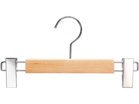 【商品説明】ボトムをしっかりキャッチするクリップ【仕様】●カラー：クリア●商品本体サイズ：幅28×奥行2．5×高さ14．5cm●商品重量：115g●材質：［本体］天然木［フック・クリップ］鉄・メッキ加工●梱包形態：ラベル【備考】※メーカーの...