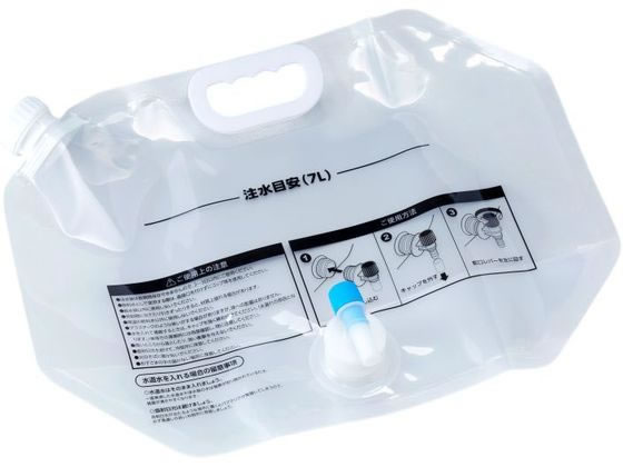 【商品説明】かさばりにくく収納しやすいので防災セットに入れやすい。注水目安が付いており水を入れやすく、さらにコックも付属しており水を注ぐこともカンタンにできます。水は約7L保管でき、飲料水にも対応できます。食品衛生法の基準にも適合。約2日分...