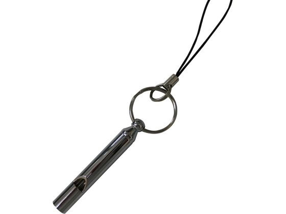 【商品説明】携帯ストラップ付、山菜採り危険防止ホイッスル【仕様】●材質：真鍮（クロームメッキ）　●製品サイズ：全長135mm　ホイッスル／φ7×50mm●重量：15g【備考】※メーカーの都合により、パッケージ・仕様等は予告なく変更になる場合...