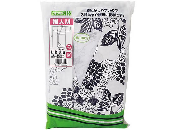 【商品説明】●ガーゼ素材のおねまきです。●着脱しやすいので、入院時や介護用に便利です。【仕様】●サイズ：M●寸法：丈／約130cm●材質：綿100％●裾まわり：約142cm●適用伸長：約155から160cm【備考】※メーカーの都合により、パ...