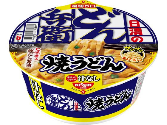 【商品説明】鰹の風味豊かな醤油ベースのつゆに、豚肉を炒めたような香ばしい香りがどこかほっとできる味わいの焼うどん。　どん兵衛らしいもっちりとしたうどんに、揚げ玉をかけることでサクサク食感がアクセントに！【仕様】●注文単位：1個【備考】※メー...