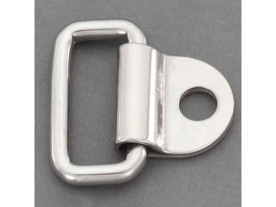 【仕様】●フック内径…26×10mm　●線径…4mm　●プレートサイズ…21×20mm　●穴径…6．8mm　●使用荷重…15kg　●材質…ステンレス（SUS304）　●重量…15g　●テントロープの端末処理、懸垂幕などの細物ワイヤー・ロープ...