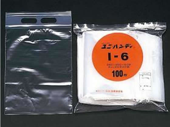 【仕様】●メーカー…生産日本社（セイニチ）　●型番…L−6　●商品名…ユニハンディ　●厚み…0．06mm　●チャック下サイズ…480×340mm　●材質…ポリエチレン　●入数…100枚　●重量…28．56g／枚　●手さげタイプのチャック付き...