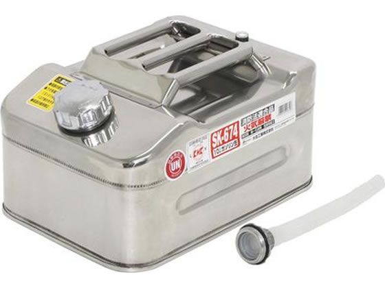 【仕様】●メーカー…大自工業（Meltec）●型番…SK−674●容量…10L●材質…本体：ステンレス（SUS304）、キャップ・ノズル口金・エアー調節ネジ：アルミニウム給油ノズル：高密度ポリエチレン●付属品…プラスチックノズル●鋼厚…0．...