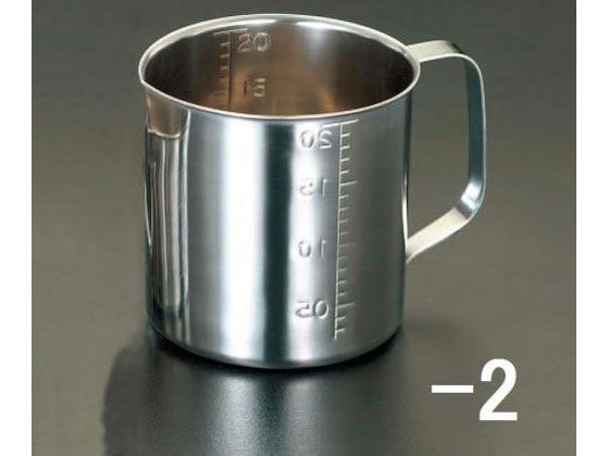 【仕様】●容量（ml）…5000●目盛単位…600mlを下限とし、200ml●サイズ（mm）…φ190×185（H）●材質…ステンレス（18−8）●重量…約652g●仕様…注ぎ口付●薬品、オイル等の計量にご使用下さい（長期保存はしないで下さ...