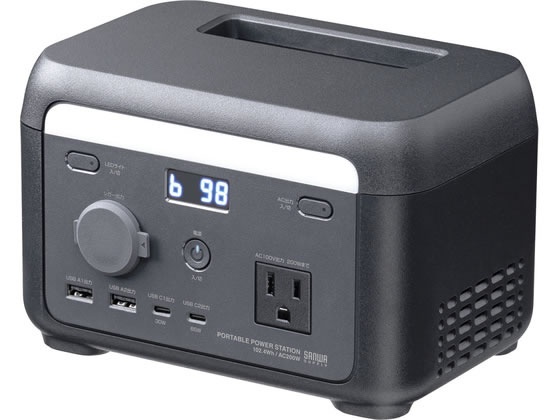 【商品説明】102．4Whの容量を備えたコンパクトで軽量なポータブル電源です。安全性と長寿命に優れたリン酸鉄リチウムイオン電池を採用し、最大200WのAC出力で小型家電に対応します。正弦波出力により安定した電源供給が可能で、パススルー充電や...