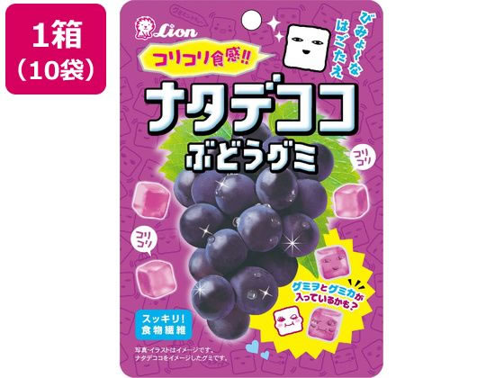 【商品説明】●ナタデココをイメージした柔らかさの中にコリコリしたびみょーな食感が特徴のぶどう味のグミです。【仕様】●内容量：40g●注文単位：1箱（10袋）【備考】※メーカーの都合により、パッケージ・仕様等は予告なく変更になる場合がございま...