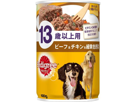 【商品説明】13歳頃からの愛犬に必要な栄養がとれる総合栄養食です。【仕様】肉類（チキン、ビーフ、家禽、ラム、ポーク等）、野菜類（にんじん、ほうれんそう）、食物繊維、マリーゴールドミール、トマトパウダー、ビタミン類（B1、B6、B12、C、D...