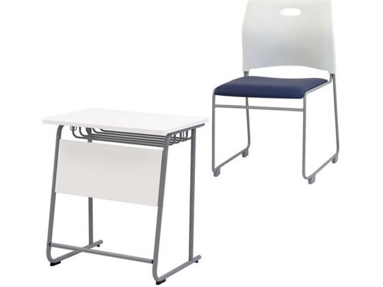 【商品説明】塾や学校、オフィスなどで必需品の学習机とチェアのお得なセット！パーテーション等と組み合わせることで、個人の学習スペースを作れます。机の両サイドには荷物などを掛けられるフックが付いています。チェアは、人間工学に基づく設計の大型背面...