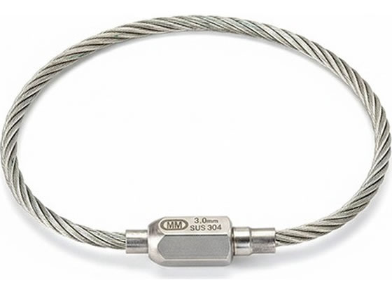 【仕様】●線径…φ3mm　●全長…385mm　●使用荷重…80kg　●材質…SUS304　●重量…20g　●チェーン・ワイヤー・ロープなどの連結や、端末の金具のジョイントに　●両端を合わせてねじを締めて閉じます。　●RoHS2対応品　●※ナ...