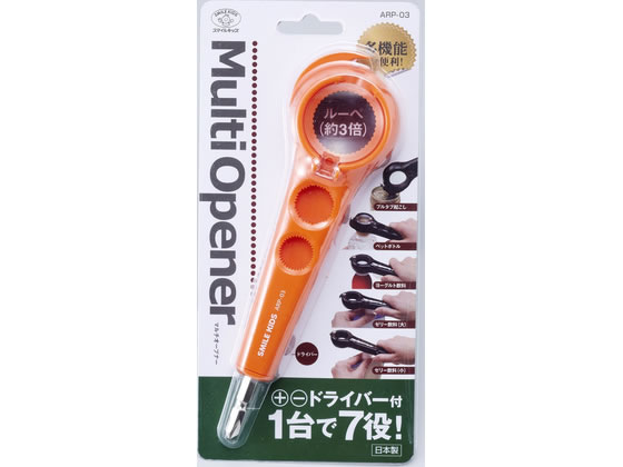 【商品説明】●あけにくいキャップを力を入れずに簡単にあけることができます。●マグネットで冷蔵庫に貼り付けておけば冷蔵庫内のボトルにすぐ使えます。●ルーペで賞味期限や原材料などの細かい文字を見ることもできます。【仕様】●材質：本体／ABS樹脂...