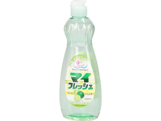 【商品説明】食器・野菜洗いに。手にやさしい中性タイプの台所用洗剤です。すがすがしいライムの香り。【仕様】●注文単位：1本（600g）●成分：界面活性剤（16％　直鎖アルキルベンザンスルホン酸ナトリウム、ポリオキシエチレンアルキルエーテル）、...