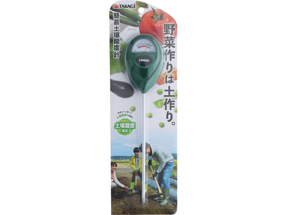 【商品説明】測定棒を直接土に挿し、おおよその酸度（pH3〜pH10まで）を測定することができる【仕様】●測定値が安定するまで時間がかかります。土壌に挿し込んだ後、20〜30分後の値を読みとってください。【備考】※メーカーの都合により、パッケ...