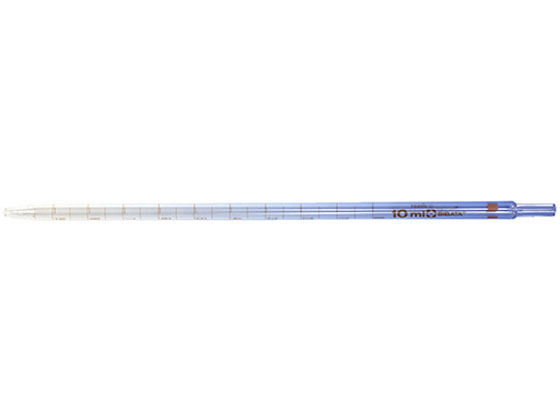 【仕様】●材質：DUROBAX（R）（硼珪酸ガラス−2）●綿栓止付●全長：350mm●色：橙●タイプ：ロング●容量：10mL●体積許容誤差：±0．2mL●一目盛：0．5mL●先端穴径：φ3mm●上部外径：φ8mm●コード番号：020200−...