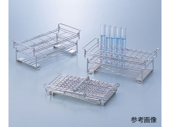 【商品説明】●組み立てと同時に固定フックが自動的に試験管立てを固定します。●独自の収納機構（特許出願中）によりワンタッチで収納できます。【仕様】●材質：ステンレス（SUS304）●本体サイズ：281×129×103mm（突起部除く）●オート...