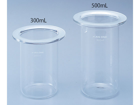 【仕様】●材質：硼珪酸ガラス−1●容量：500mL●口内径×胴径×高さ：φ75×φ80×150±3mm●★フランジ外径：φ110mm●筒型●★※特注対応可●生産国：日本【検索用キーワード】ガラス機器　器具　6−741−09　RX6522