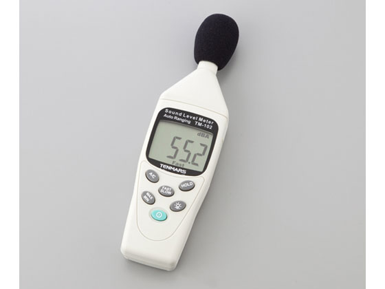 【商品説明】●メモリ・データ出力機能付きです。【仕様】●測定範囲（dB）：30〜130●分解能（dB）：0．1●周波数範囲：31．5Hz〜8kHz●精度（94dB／1kHz時）：±1．5dB●機能：MAX／MIN表示・データホールド・オート...