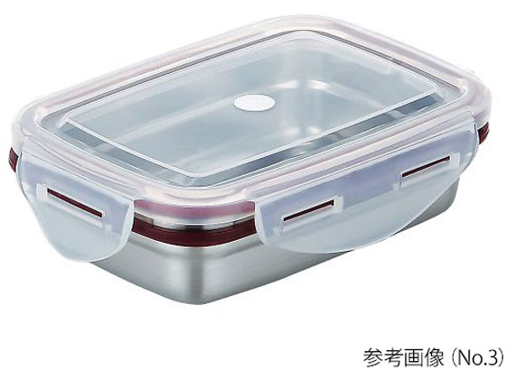 【仕様】●容量（mL）：540●外寸法（mm）：154×113×66●内寸法（mm）：130×90×57●材質：本体／SUS304、フタ／PP、パッキン／シリコン●耐熱温度：−40℃〜＋120℃（パッキン部含む）●※本商品は研究または実験以...