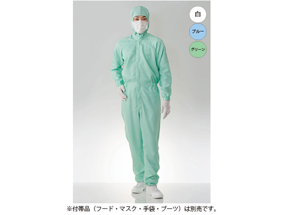【商品説明】●ウェスト部ゴム絞り仕様、シンプルデザインの防塵ツナギ服です。【仕様】●使用環境（目安）：クラス100●色：白●男女共用●総丈（cm）：182●バスト（cm）：126●ウエスト（cm）：86〜112●裄丈（cm）：90●股下（c...