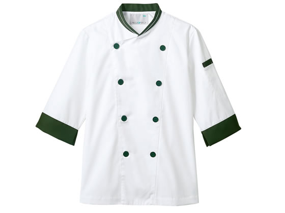 【仕様】●単糸ツイル（ポリエステル65％・綿35％）●抗菌加工（O157対応）●制電素材●左袖ペン差しポケット付き●異物混入リスクを防ぐ割れにくいボタン仕様●体毛などの落下を防止する袖口ネット付き●7分袖●男女兼用【備考】※メーカーの都合に...