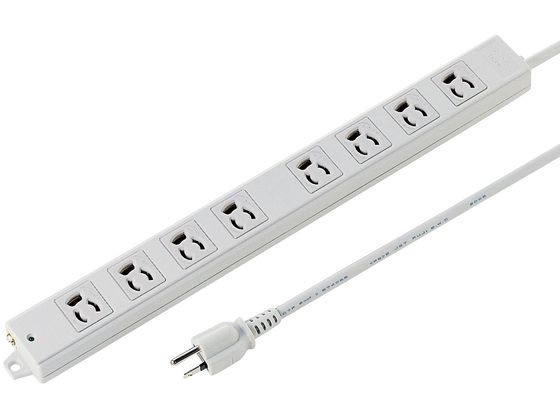 【商品説明】8個口・3P抜け止め、VCTFコード仕様、3Pプラグ（絶縁キャップ付き）のタップです。電源状態が確認できる通電ランプ付きです。裏面にマグネットが付いているので、スチールのデスクなどに仮固定することができます。メンテナンスがしやす...