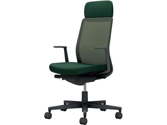 【商品説明】多様化するワークスタイルや空間に合わせて、カラーとマテリアルの組み合わせを自由にアレンジ。【仕様】●色：本体／ブラック、背／ディープグリーン、座／ディープグリーン●背メッシュタイプ●ランバーサポート：なし●外寸法：幅710×奥行...