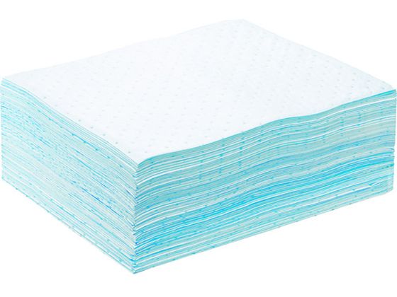 【商品説明】●裏面に浸透防止シートを貼った油専用養生吸着マットです。●吸収した油が下面へ抜けない為、クリーンに保ちたい場所での使用に最適です。【仕様】●型番：721003●入数：100枚●縦（mm）：400　●横（mm）：500　●厚さ（m...