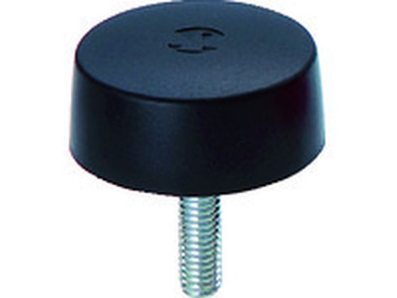【仕様】●型番：ESK21−M6X20−BK−P●外径（mm）：34　●色：黒　●ノブ高さ（mm）：17　●ねじ寸法：M6×1　●ねじ長さ（mm）：20　●耐熱温度（℃）：80℃●おねじタイプ●ノブ：ASA樹脂　●おねじ：スチール【備考】※...
