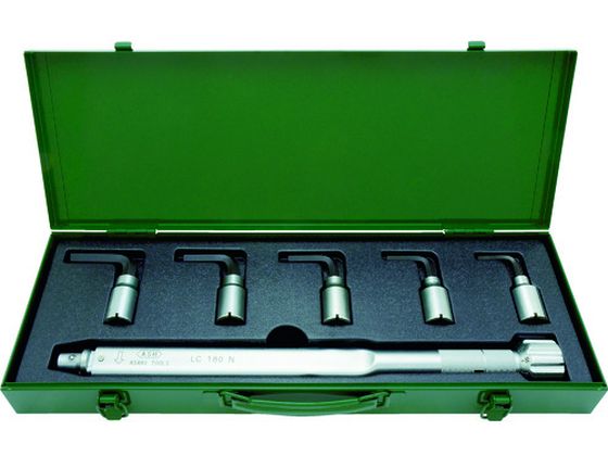 【商品説明】●トルクレンチ本体及び、接続部品が入っているセットです。【仕様】●型番：LCX4000●入数：1S●トルク調整範囲（N・m）：40〜200　●最小目盛（N・m）：2．0　●差込角（mm）：12．7　●全長（mm）：455　●セッ...