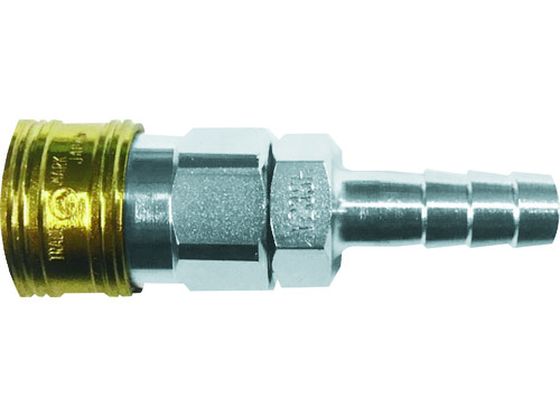 【商品説明】●業界初のカラーカップリングです。【仕様】●型番：BLY22-SH-Y●相手側ホースサイズ（インチ）：1／4　●色：イエロー　●使用流体：空気●最高使用圧力：1．5MPa　●使用温度範囲：−20℃〜80℃●本体：鋼鉄　●シールゴ...