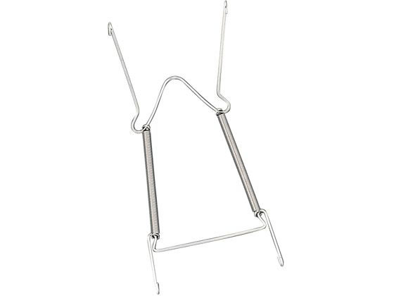 【商品説明】お気に入りの絵柄のお皿の裏側からとりつけるプレートハンガー。針金の5つのつめで固定すると、皿の裏側で釘にかけられるようになります。お皿のインテリアとしても、楽しみたいなという人にうってつけです。【仕様】●外寸：80×20×180...