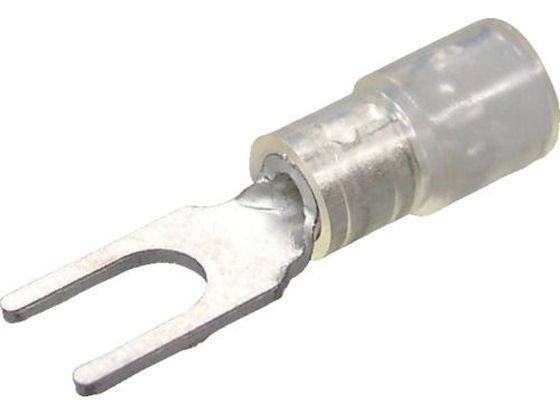 【商品説明】●端子筒部に絶縁被覆があらかじめセットされております。●絶縁体形状：TME形は絶縁被覆部内側に電線挿入ガイド（じょうご状）を設けました。心線はよじらなくても被覆をストリップした状態でガイドに沿ってスムーズに筒部まで挿入できます。...