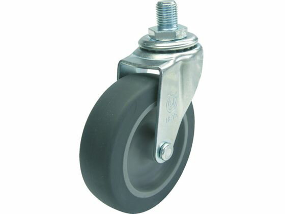 【商品説明】●標準的な小型キャスターです。軽量物運搬用のワゴンやラックなどに最適です。●床面に跡が付きにくい材質です。●床面を汚しにくいエラストマー車輪を使用しています。【仕様】●型番：LT-65EL-UNF1/2-14●許容荷重（daN）...