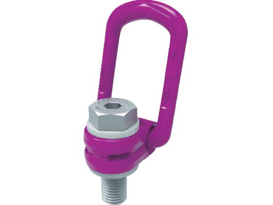 【商品説明】●金型、コンクリート（PC）、風力、土木、造船、精密・工作機械、運搬業などの重量物を吊るのに使用。●今まで不可能であった、アイボルトの横吊り作業が安全に行えます。●本体部分が荷重方向にボルトが緩まず360°回転します。【仕様】●...