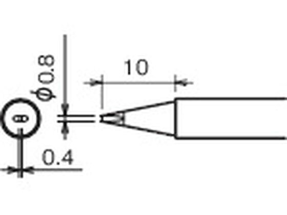 【仕様】●型番：RX-80HRT-0.8D●コテ先名称：W0．8mm　●適合コテ：RX−80GAS●ヒーター一体式【備考】※メーカーの都合により、パッケージ・仕様等は予告なく変更になる場合がございます。【検索用キーワード】グット替こて先0．...