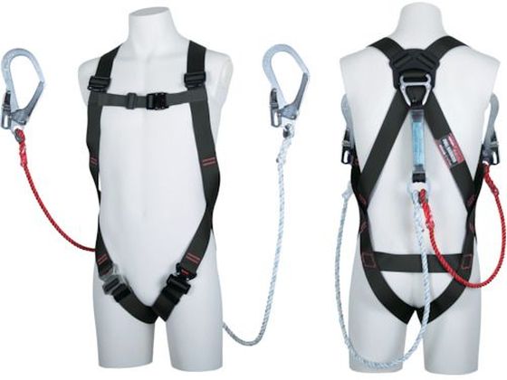 【仕様】●型番：TH-510-DZ1-OT-BLK-L-2R23-BX●サイズ：L ●色：黒 ●腿バックル：ワンタッチ ●ベルト幅（mm）：45 ●フック口開き（mm）：50 ●ランヤード種類：ツインロープ式 ●最大使用可能質量（kg）：1...