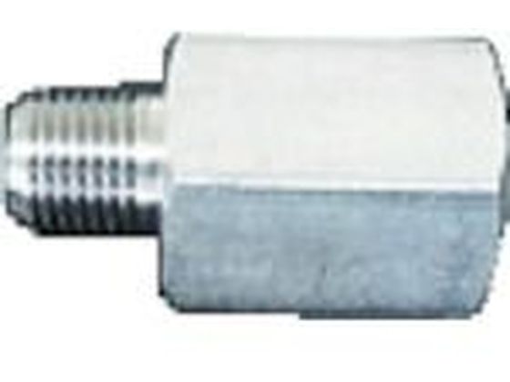 【仕様】●型番：TS102●材質：ステンレス　●接続サイズ：R1／4×W22−14（右）　●使用流体：窒素・酸素・アルゴン・空気など　●設計温度：−10〜75℃　●適用流体：N2．O2．Ar、Air、CO2、He、H2　●用途：高圧ガス用継...
